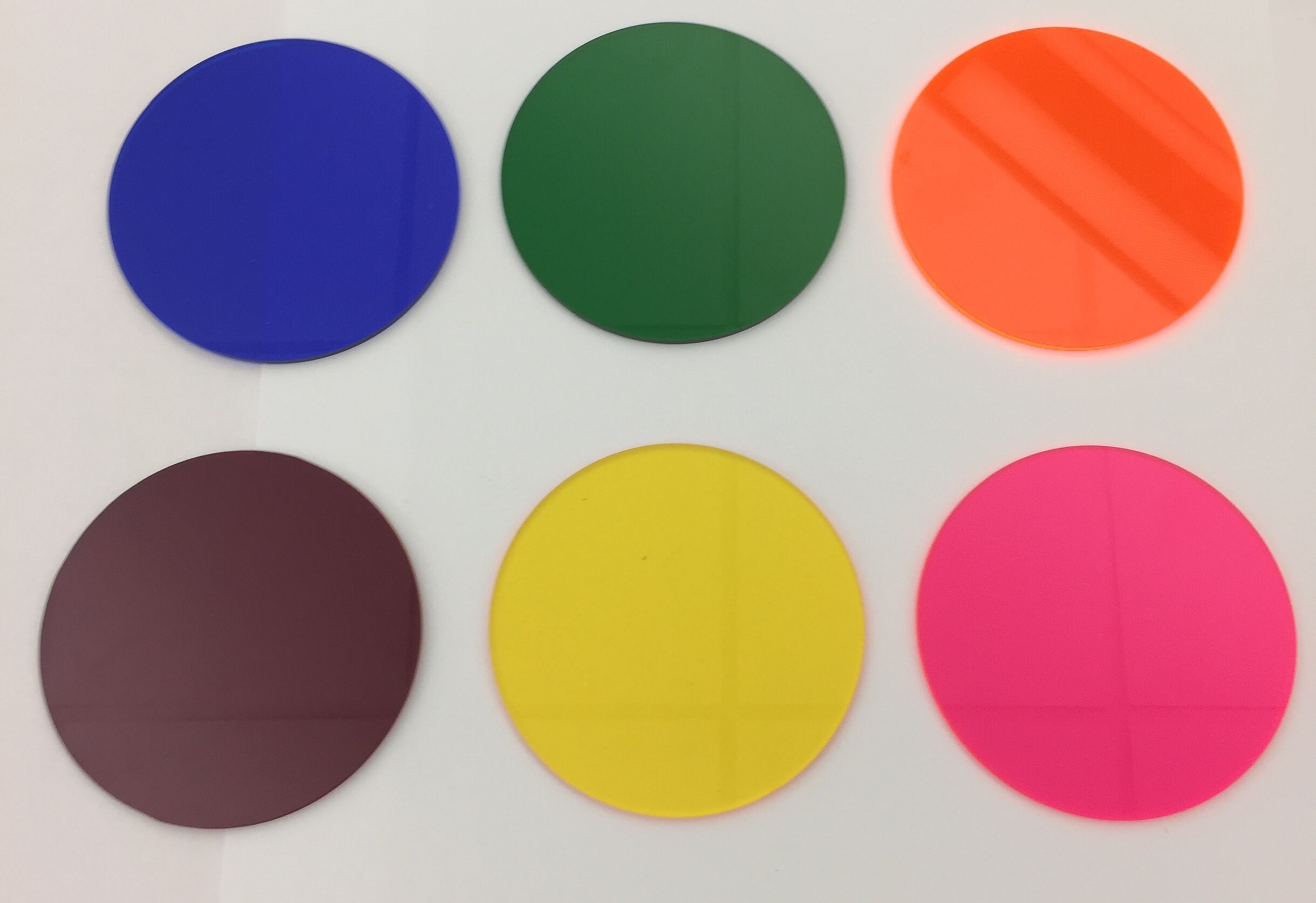 6 Pack Colored Transparent Acrylic Plexiglass 1/8 - Etsy