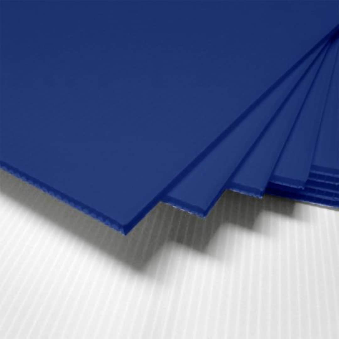 Corrugated Coroplast Plastic Blank Sign - 4mm Thick - Dark Blue - 18" X ...