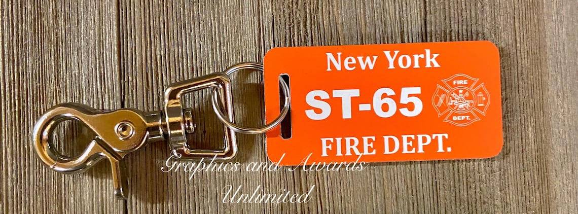 Fire Department Accountability Tags, Custom Laser Engraved Plastic Tag ...