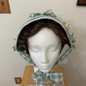 Victorian Mint Green Fanchon Bonnet - Etsy