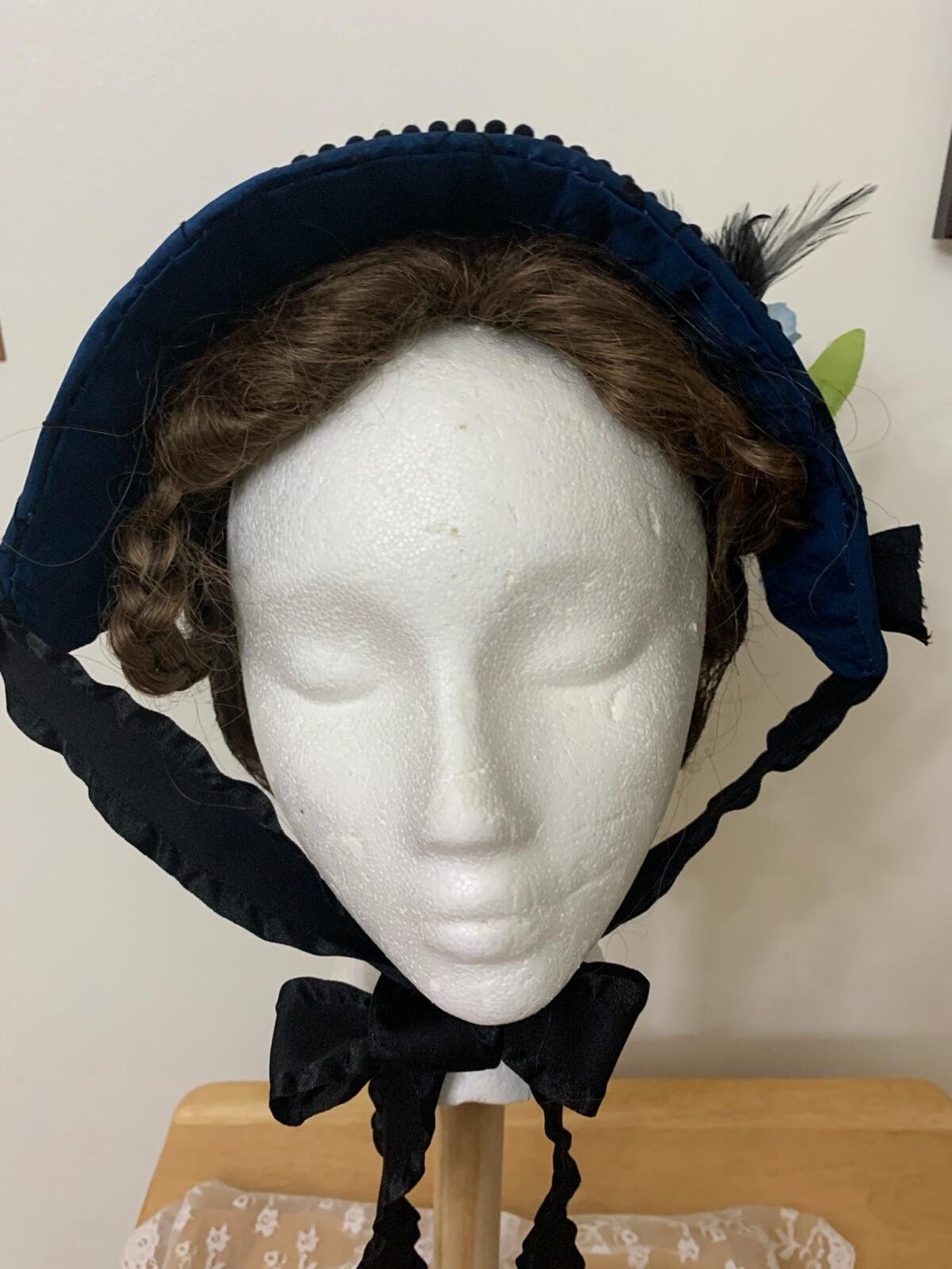 Victorian Blue Fanchon Bonnet - Etsy