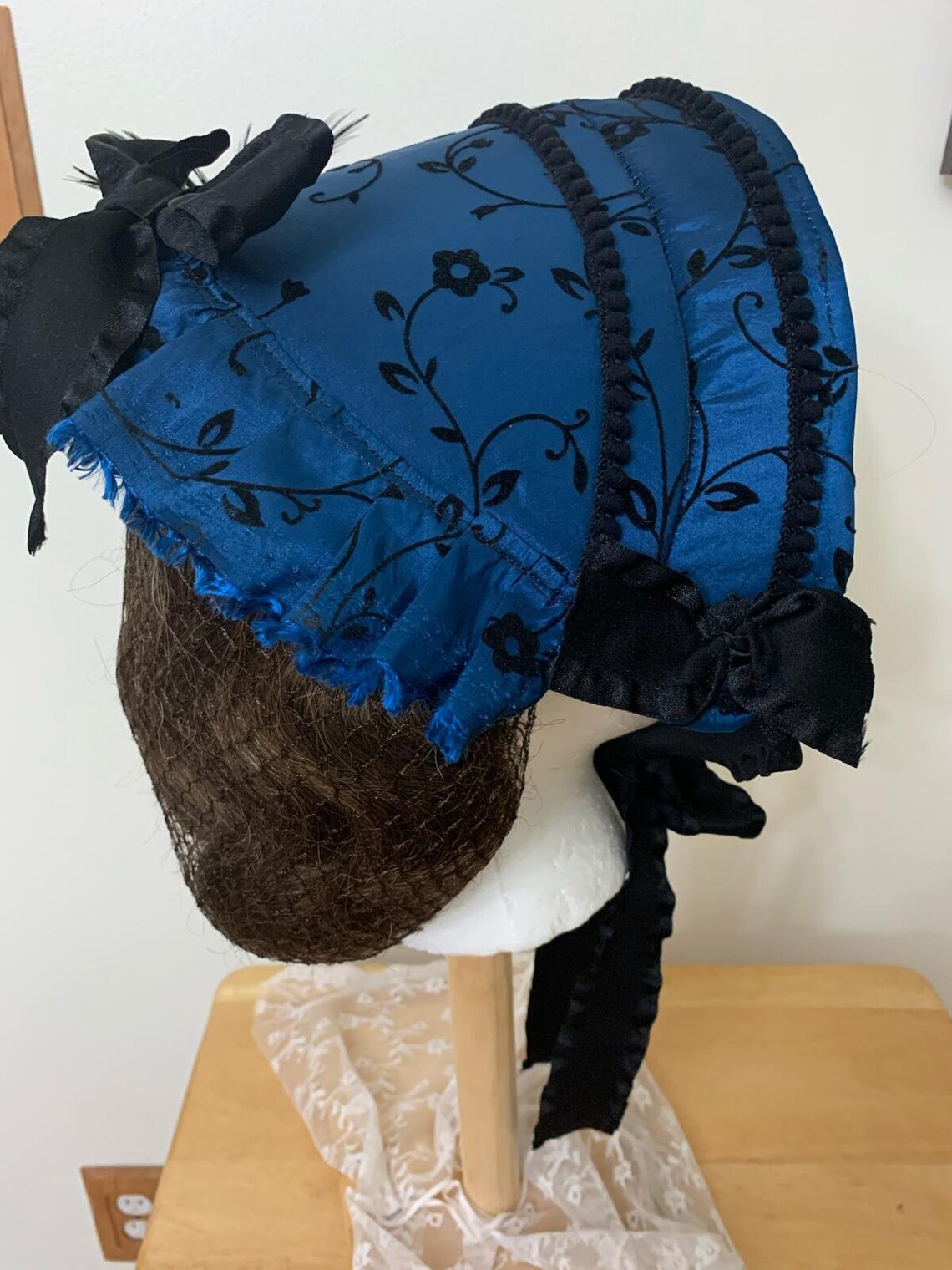 Victorian Blue Fanchon Bonnet - Etsy