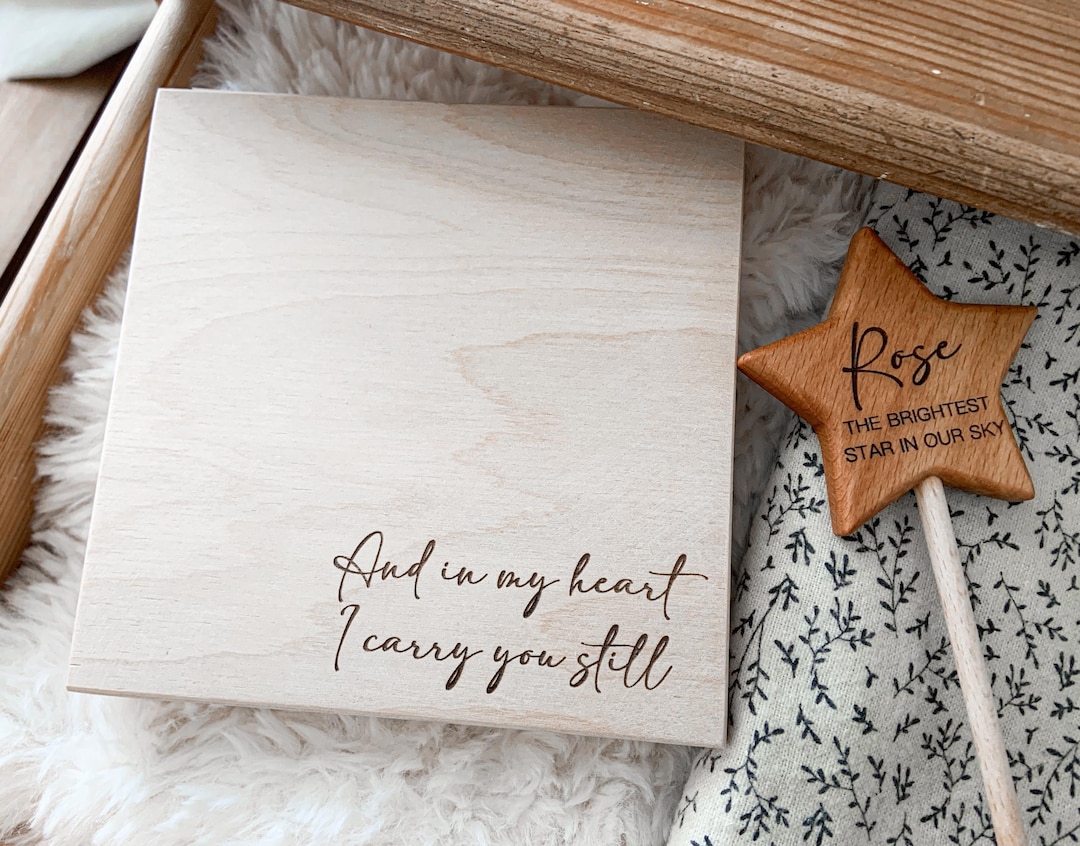 IN MY HEART Baby Loss Ultrasound Scan Memory Box, Pregnancy Test Box ...