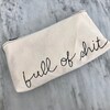 Canvas 'junk' Zipper Pouch / Zip Bag / Accessory Bag / Makeup Bag ...