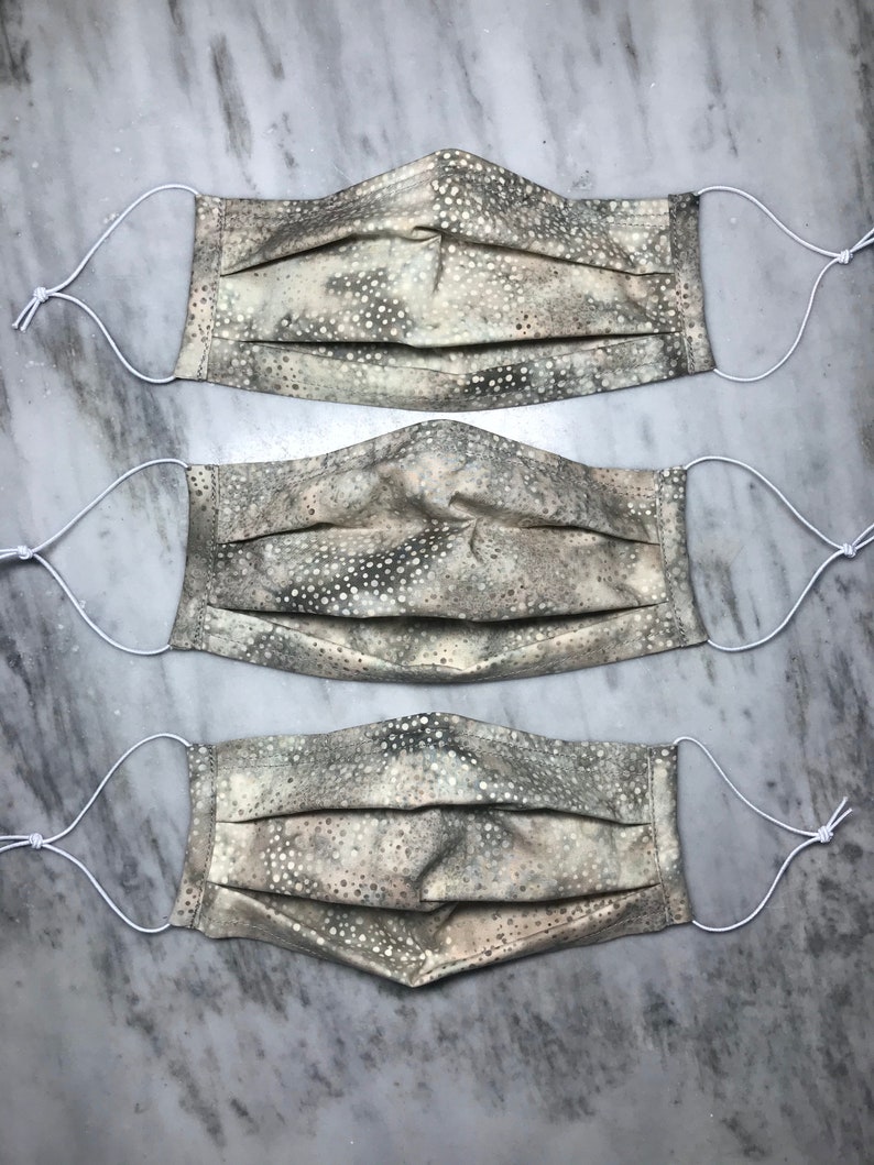 100% Cotton Batik FABRIC MASK Pleated Washable/reusable | Etsy