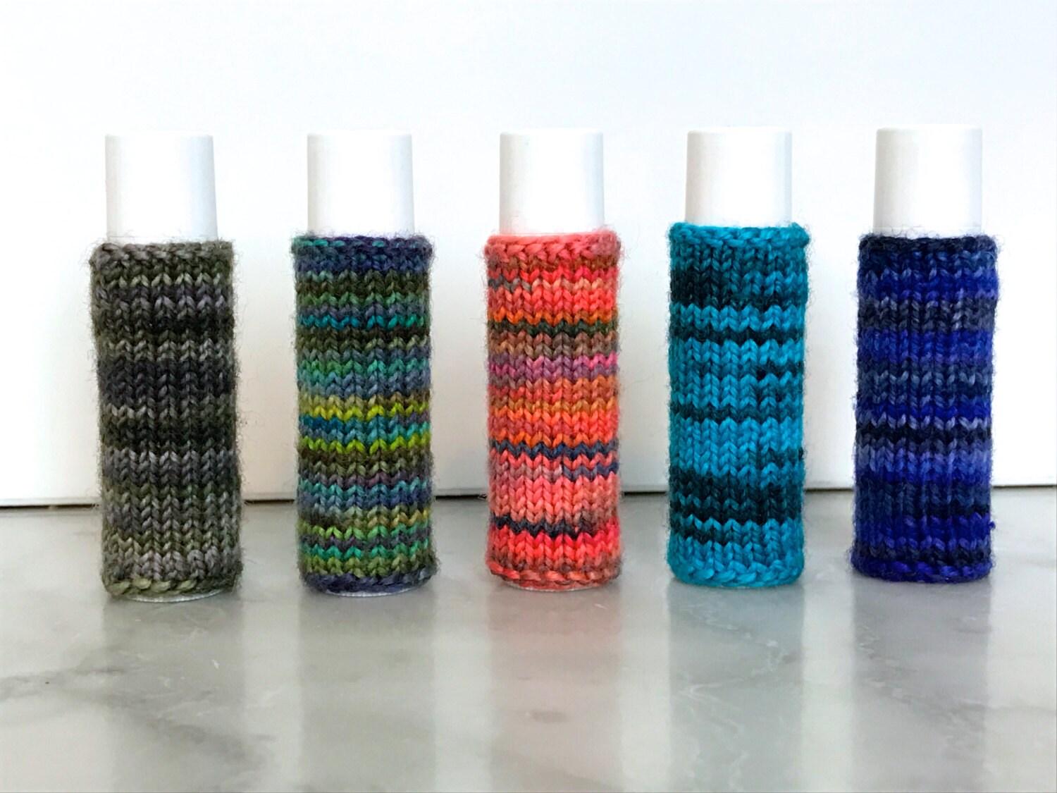 Hand Knit Lip Balm Cozy / Chapstick Holder / FREE Organic Lip Balm W ...