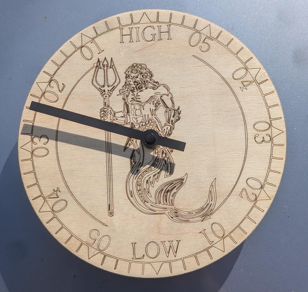 Neptune Tidal Clock Laser Plan SVG for Inkscape. 195mm 7.67in - Etsy