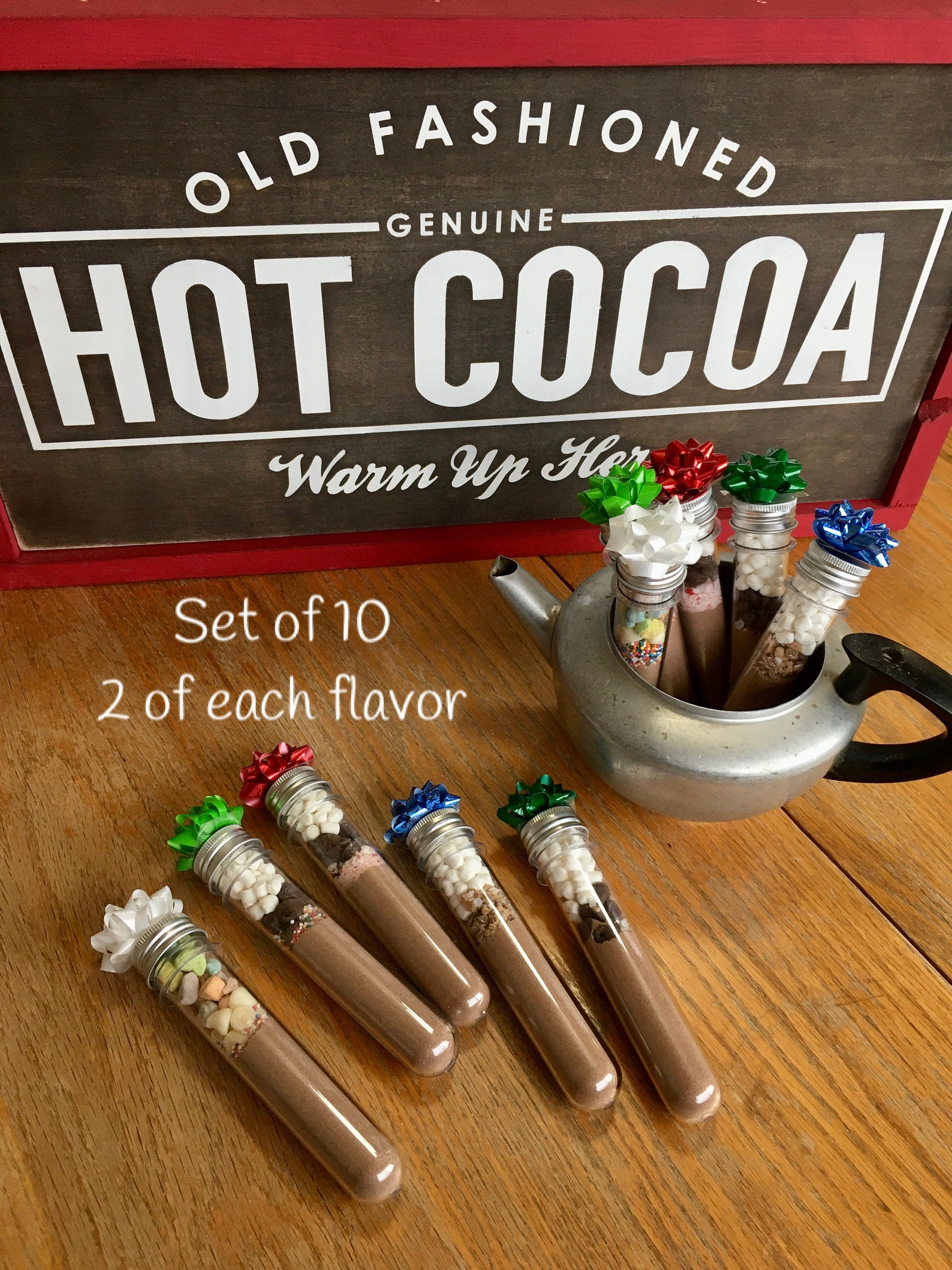 Gourmet Hot Cocoa Tubes, Christmas Stocking Stuffers, Set of 10 - Etsy