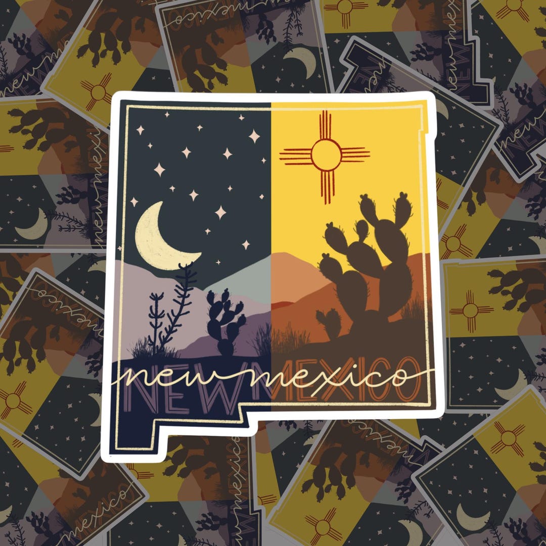 NM - New Mexico State Sticker - Etsy