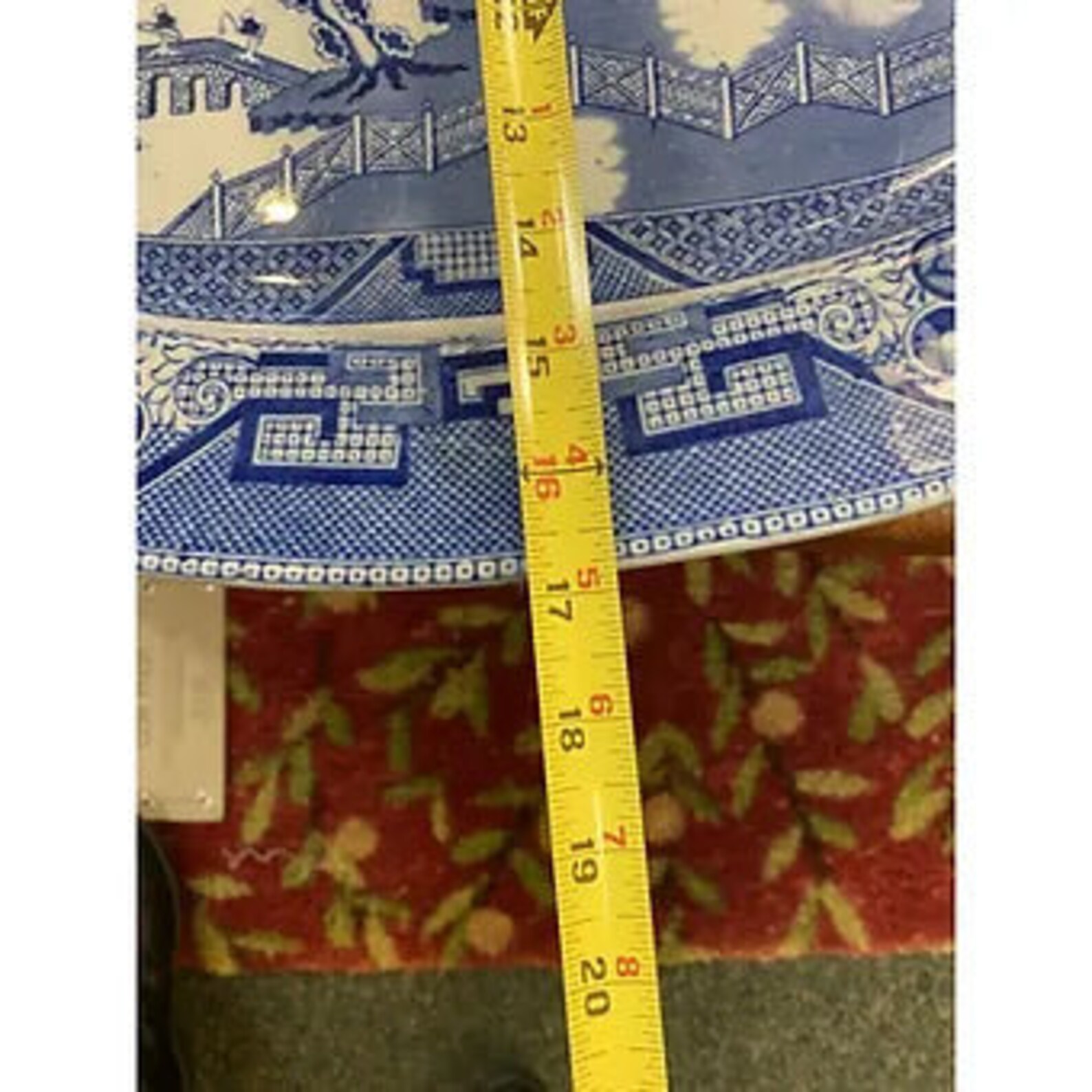 Oversized English Blue Willow Platter - Etsy