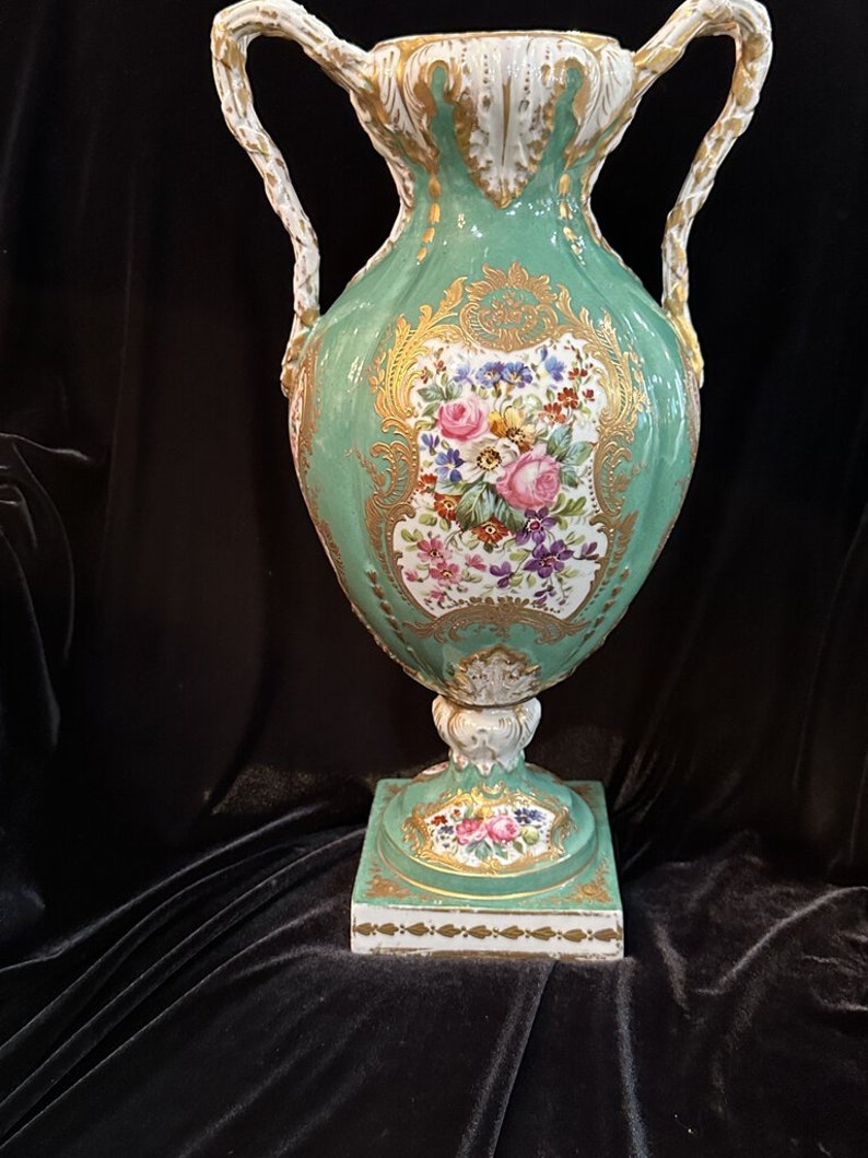 Antique French and Paris Hand Painted Porcelain Vase Gold - Etsy