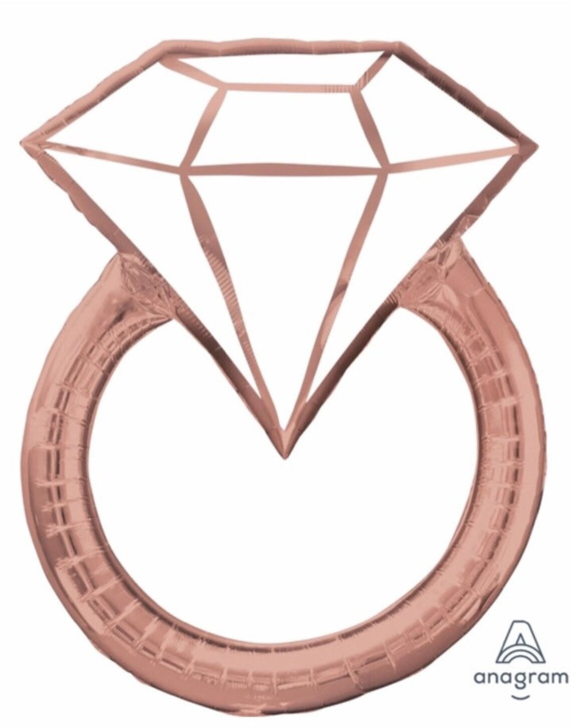 Diamond Ring Balloon Rose Gold Ring Balloon Brunch and - Etsy