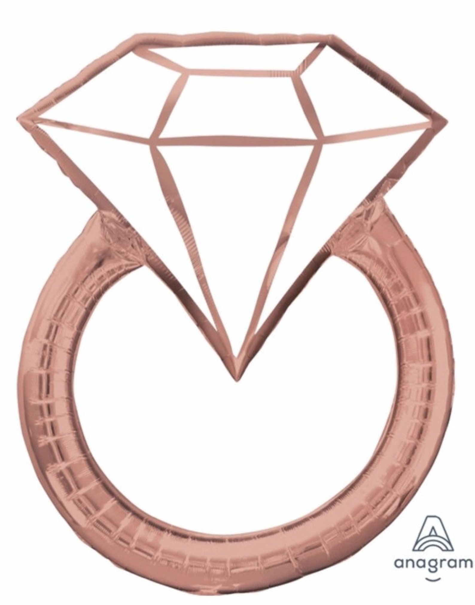 Diamond Ring Balloon Rose Gold Ring Balloon Brunch and - Etsy