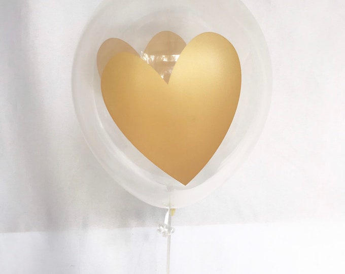 Gold Heart Balloons Anniversary Balloons Galentines - Etsy