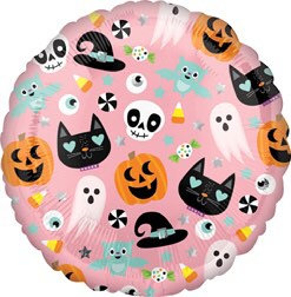 Boo Halloween Balloon Pink and Black Halloween Kids Party Pink Pastel ...