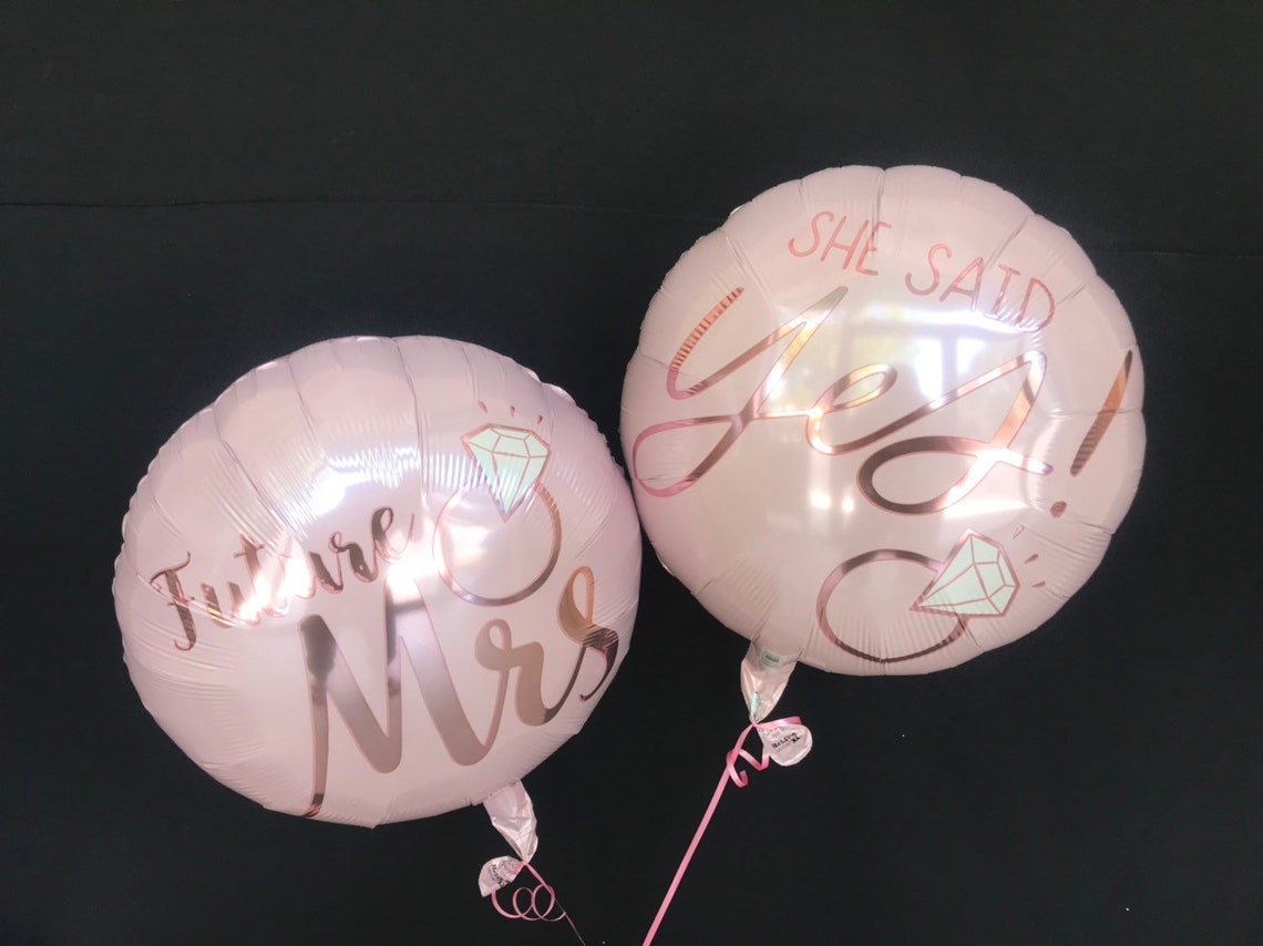 Diamond Ring Balloon Rose Gold Ring Balloon Brunch and - Etsy