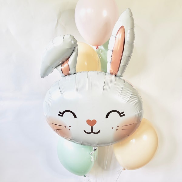 Bunny and Balloons - Etsy