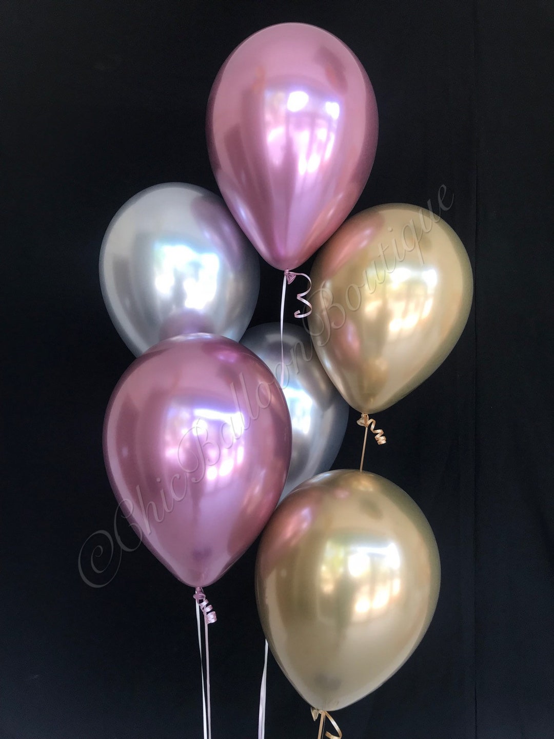 Pink and Gold Balloons - Bridal Shower Balloons - Birthday Balloons ...