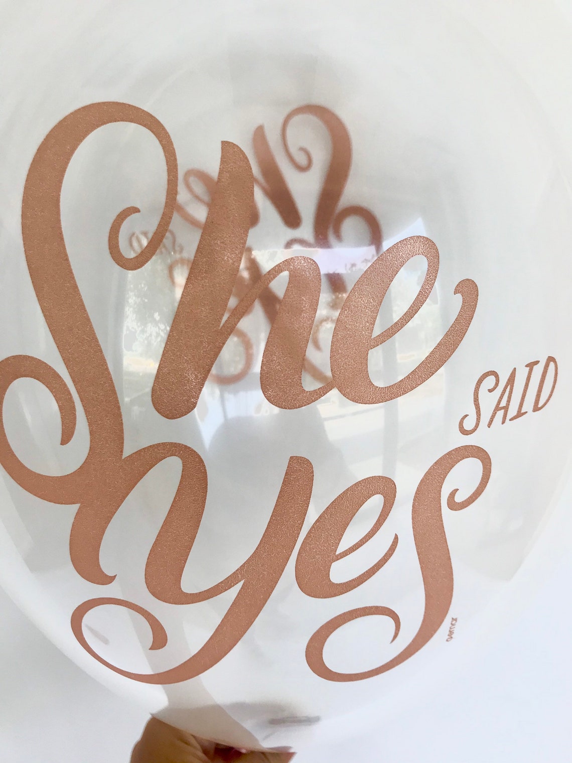 She Said Yes Balloon - Clear Latex Balloon - Brunch and Bubbly - Rose ...