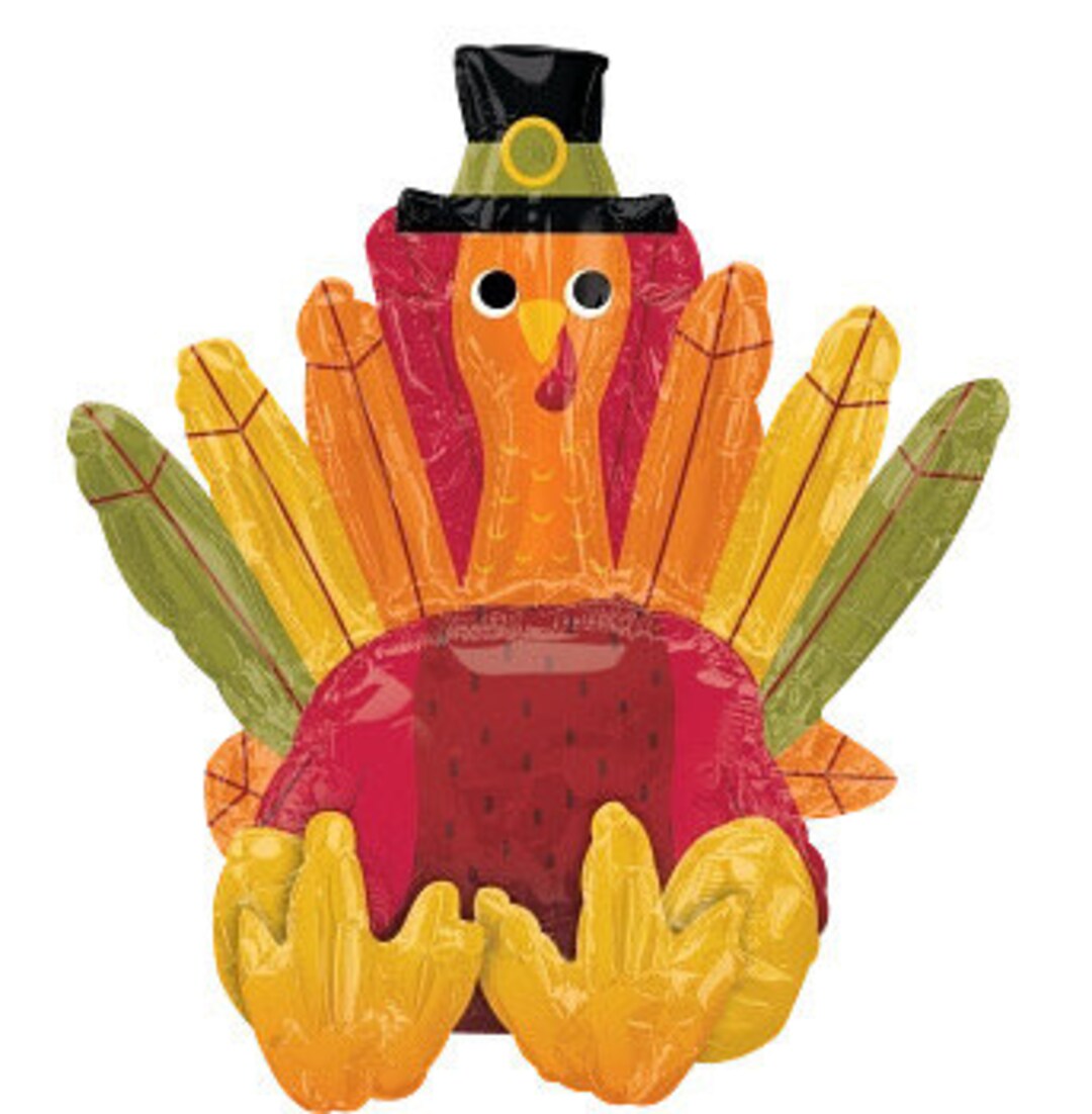 Turkey Sitting 20 Inch Airfilled Balloon Thanksgiving - Etsy