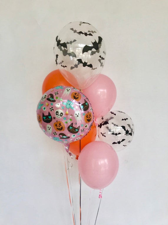 Pink Halloween Balloons - Pink and Orange - Pastel Halloween- Kids ...