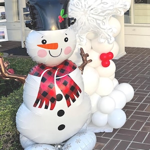 Giant Snowman Balloon Onderland 55 Inch Airloonz Balloon Winter ...