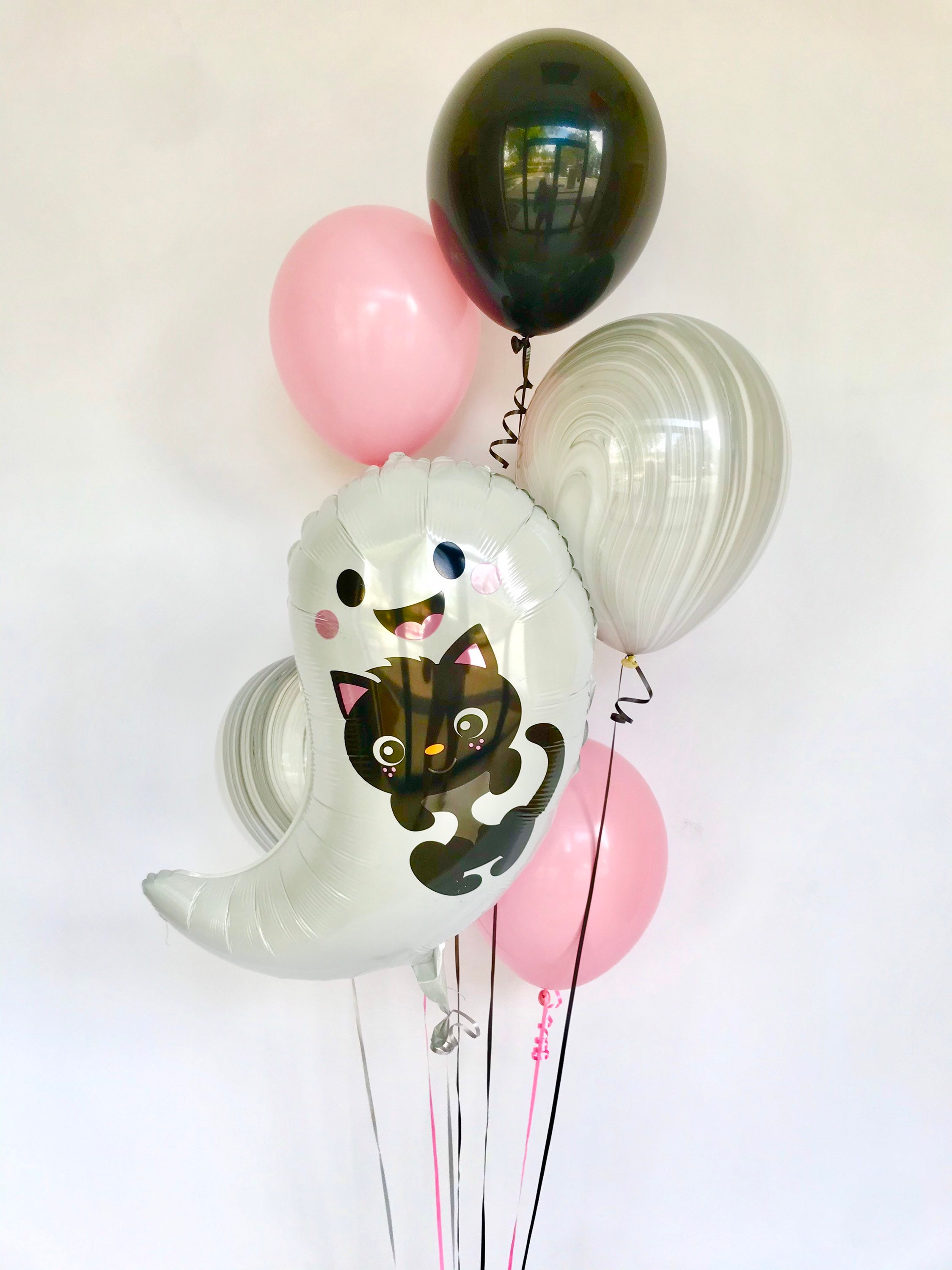 Ghost Balloons Pink and Black Halloween Balloon - Etsy