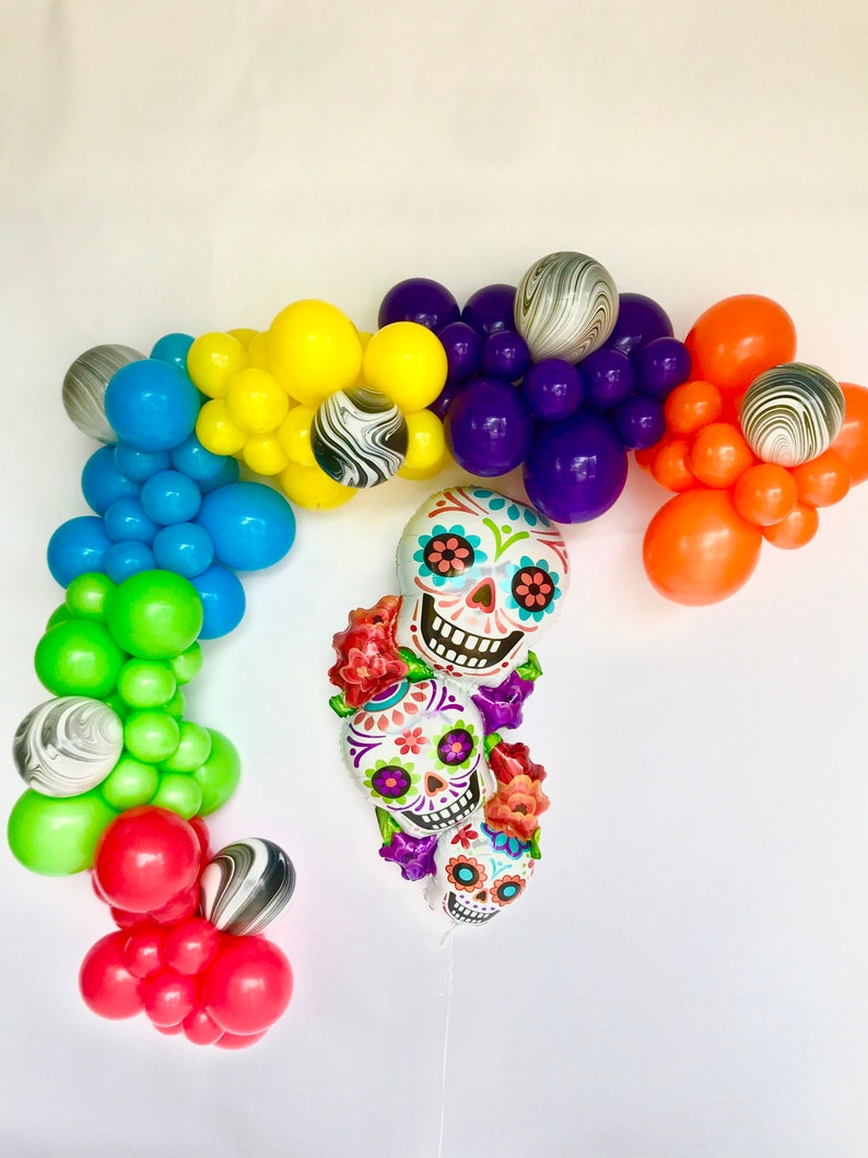 Day of the Dead Balloon Garland Sugar Skull Balloon Dia De | Etsy