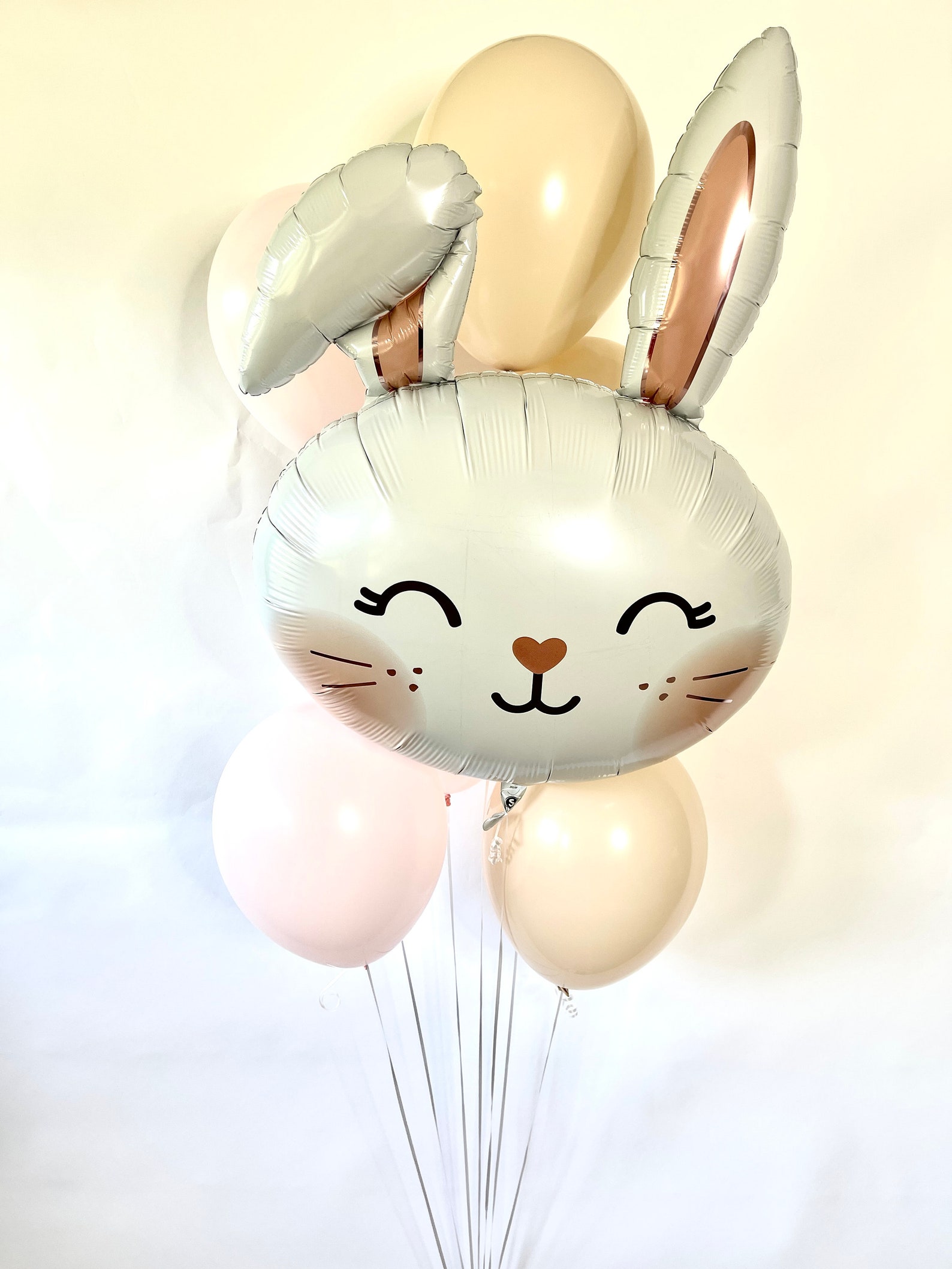 Floppy Eared Bunny Balloons - Pink & Green Pastel Balloons - Some Bunny ...