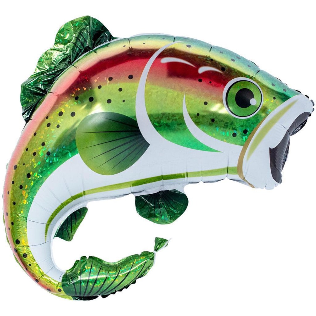 Fish Balloon Rainbow Trout Balloon Bass Fishing Balloon Fathers Day ...