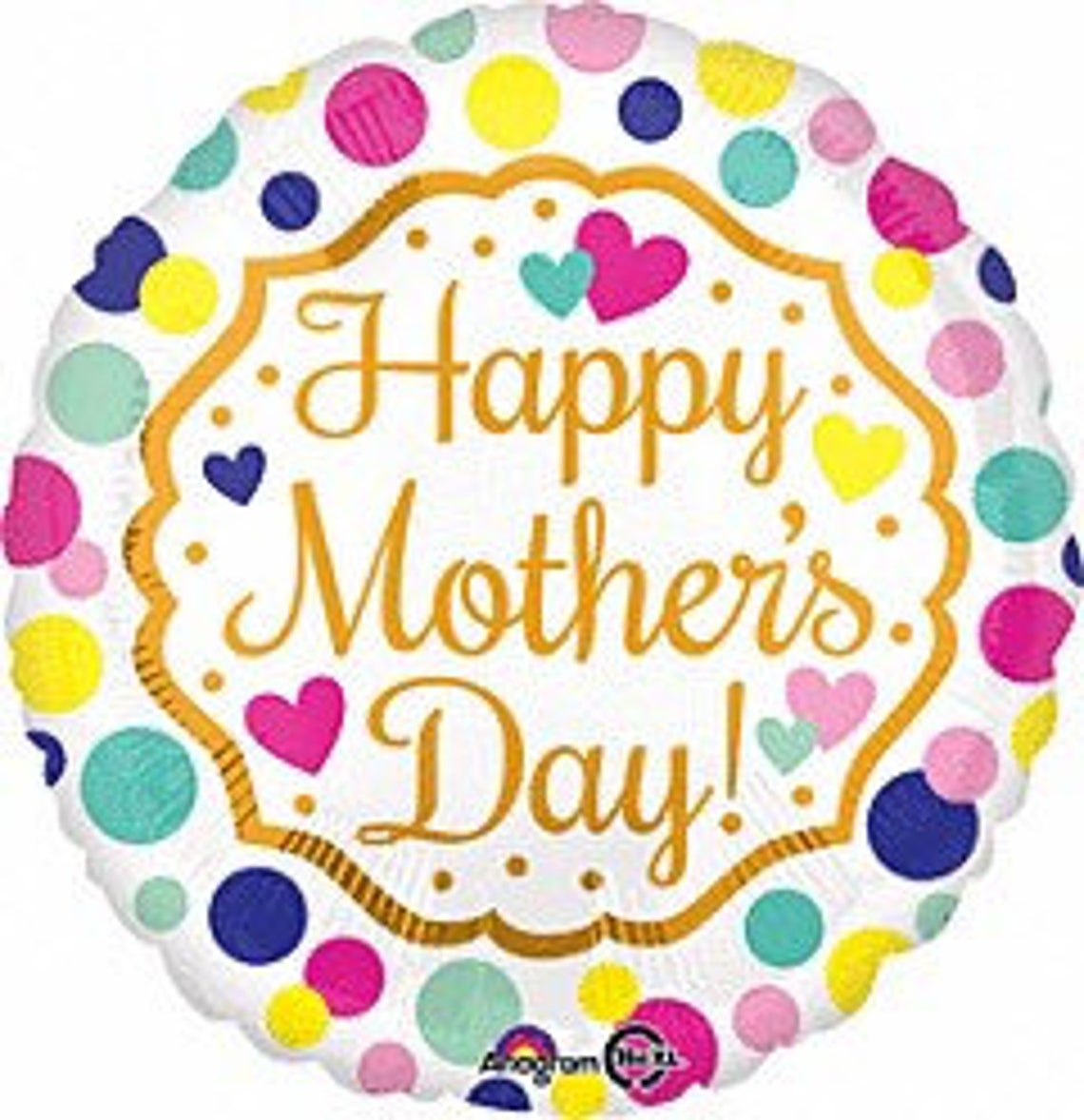 Mothers Day Balloon Love You Mom Air Filled Banner Script | Etsy