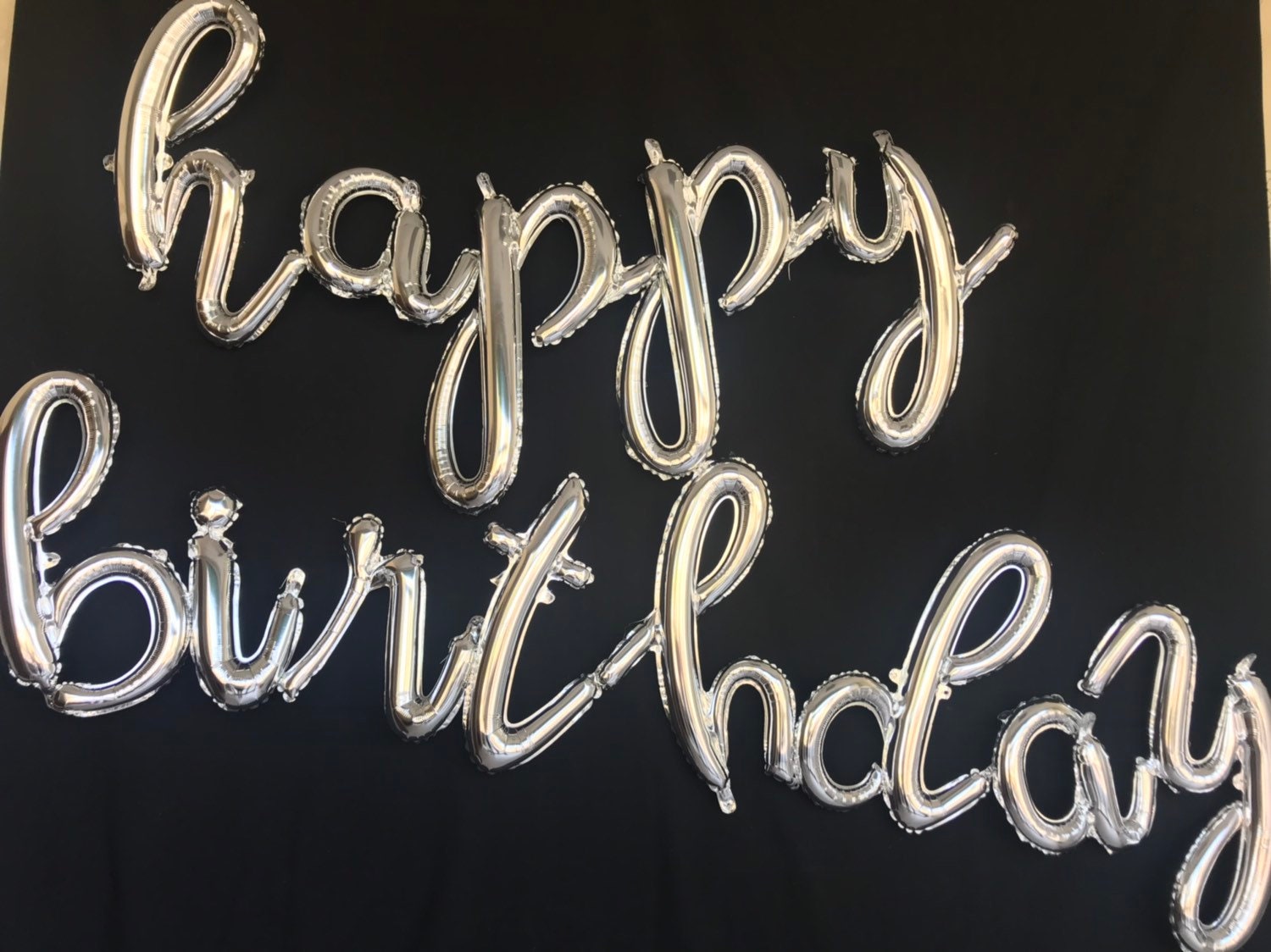 Happy Birthday Balloon Banner Script Letter Balloons Letter | Etsy