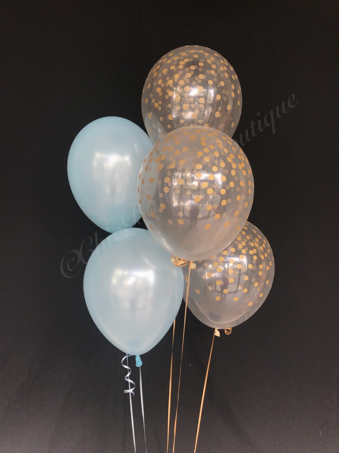 Baby Blue Confetti Balloons Baby Shower Balloons Baby Boy - Etsy