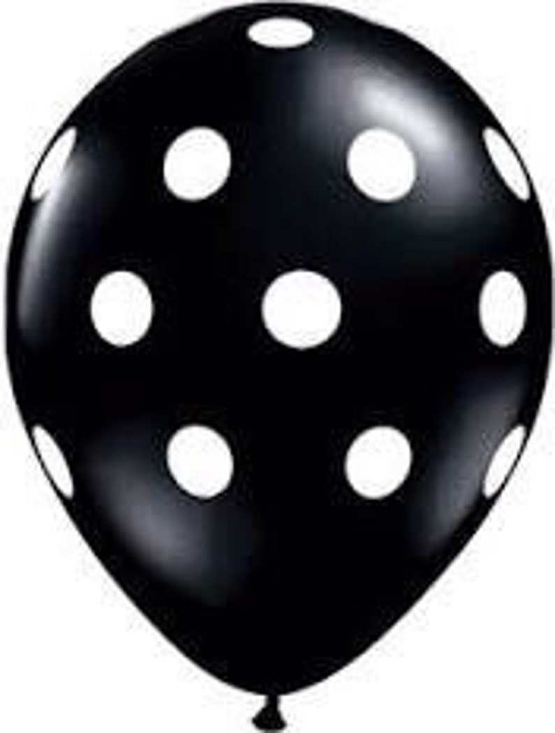 Black Polka Dot Balloons Black and White Balloons - Etsy