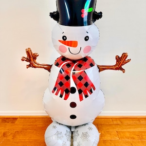 Giant Snowman Balloon Onderland 55 Inch Airloonz Balloon Winter ...