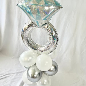 Diamond Ring Balloon Tower Silver Ring Balloon Nashville Bash Party ...