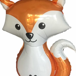 Woodland Animals Fox Balloon Fall Baby Shower Woodland Balloons ...