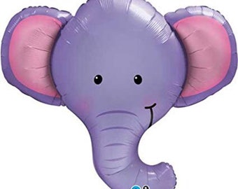 Elephant Pink Balloon 21x35 Elephant Themed Party - Etsy