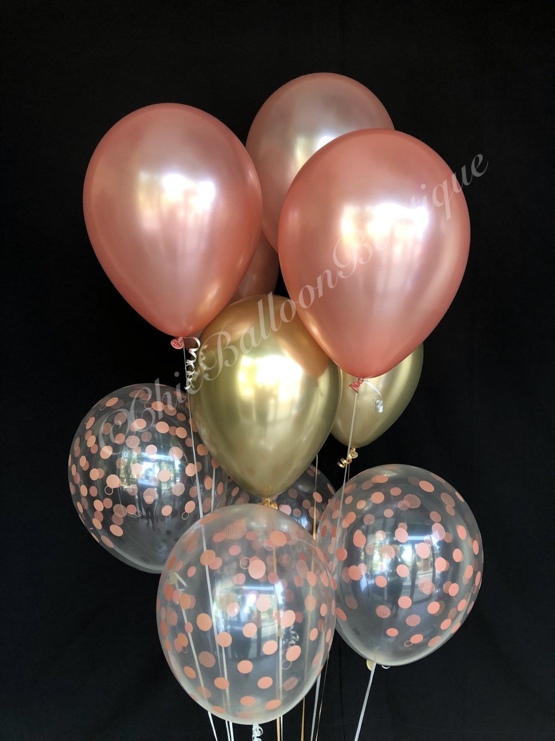 Gold and Rose Gold Balloons - 12 Pack - Bridal Shower Balloons - Boho ...
