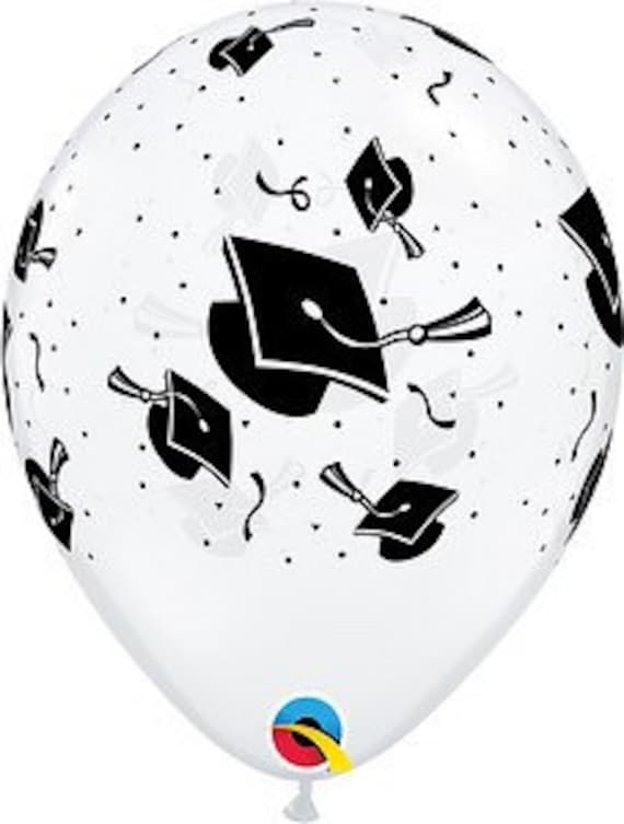 Graduation Cap Balloons - 11 inch Clear Latex Balloon - Graduation ...