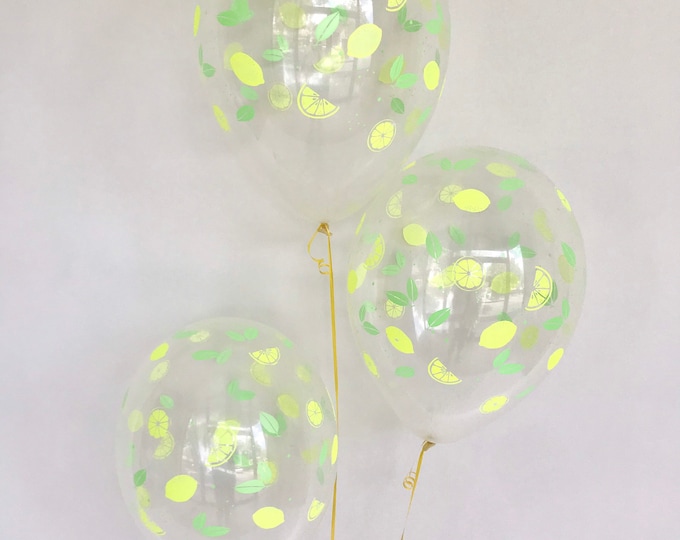 Lemon Balloons - Lemon Squeezy - Main Squeeze - Fruit Balloons - Lemon ...