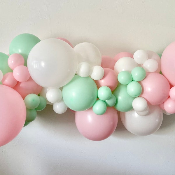 Pink and Green Balloon Arch - Etsy