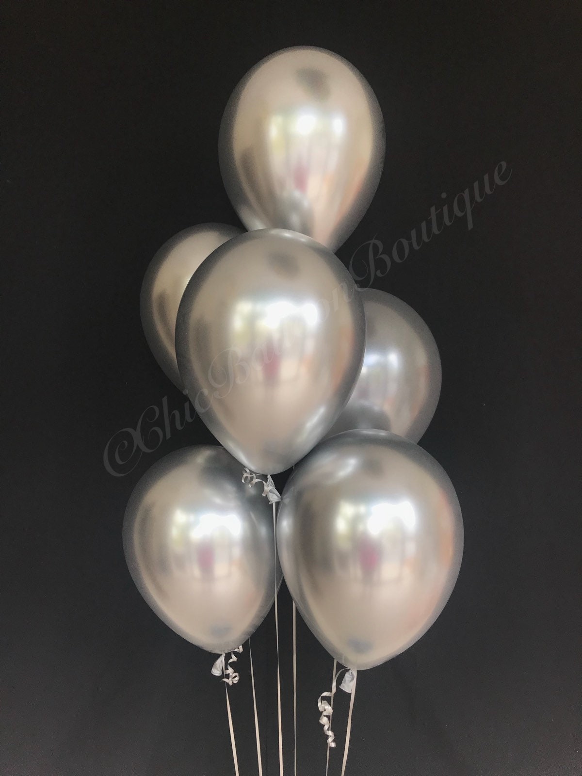 Silver Balloons - Silver Chrome Balloons, Wedding Balloons, Silver ...