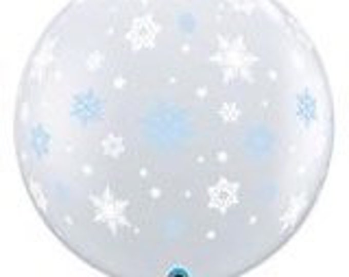 Snowflake 11 Inch Latex Balloon Snowflake Balloonwinter ...