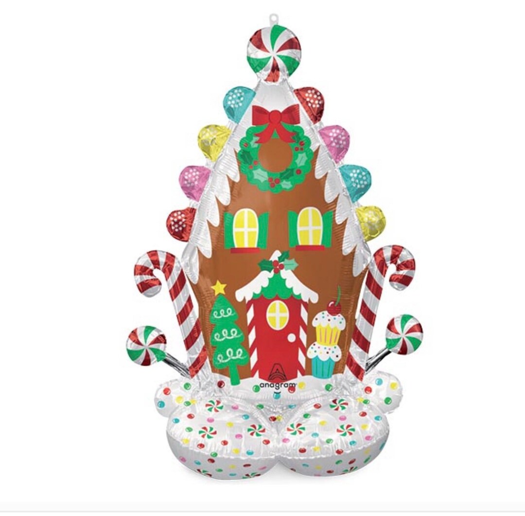 Gingerbread House Balloon 51 Inch Balloon Kit Breakfast With Santa ...
