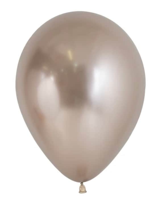 Champagne Balloons - 11 or 24 inch Light Gold Chrome Latex Balloon ...