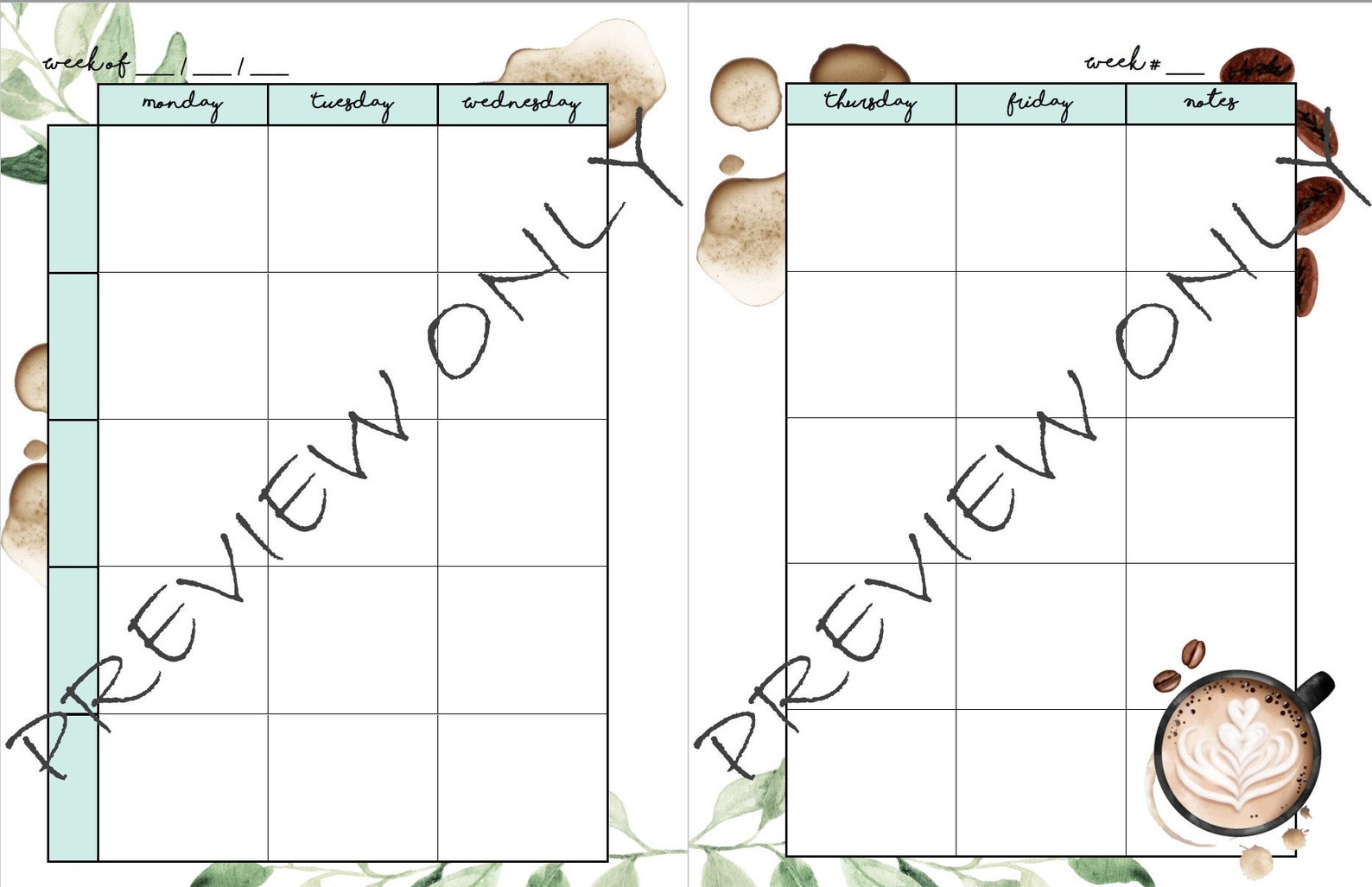 Coffee Themed Homeschool Planner - Etsy