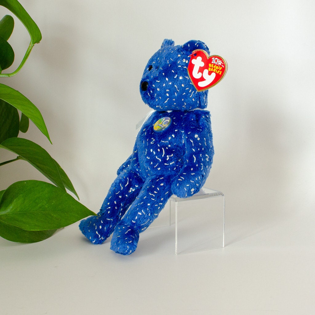 Ty Beanie Baby Decade Bear Royal Blue - Etsy