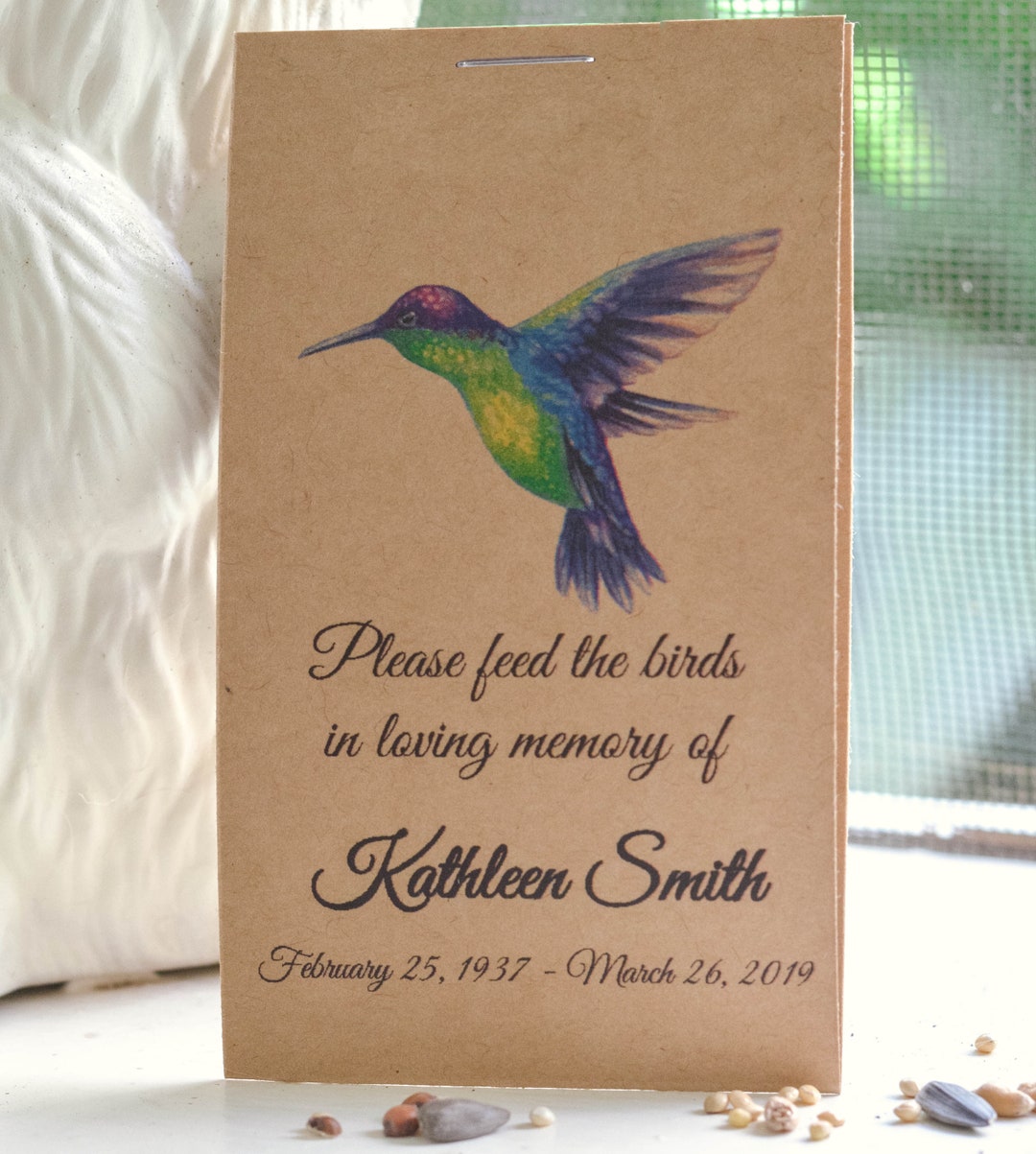 Celebration of Life Memorial Gift Feed the Birds Birdseed - Etsy