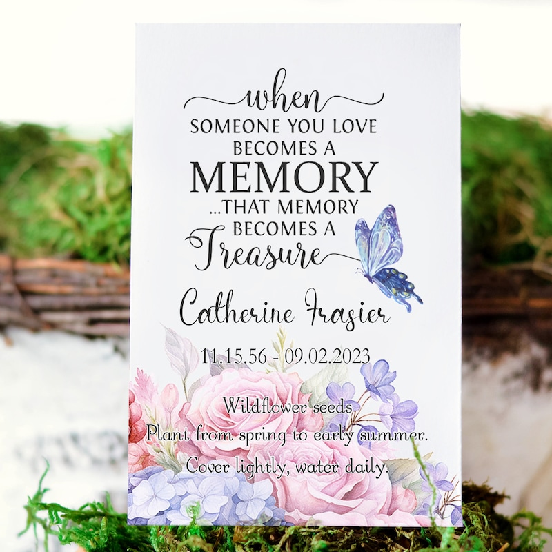 Memorial Seed Packet - Etsy